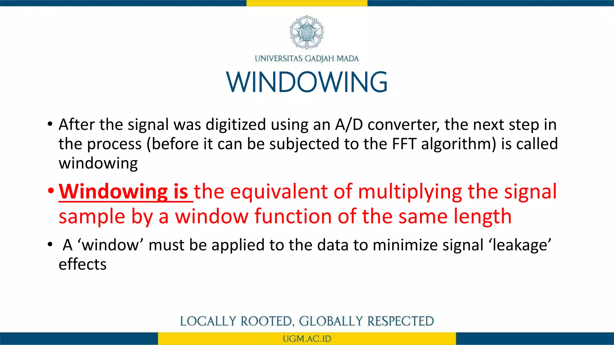 Windowing Signal Processing Pptx Computing Technology And Computing