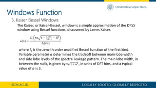 Windowing (signal processing) | PPTX | Computing | Technology & Computing