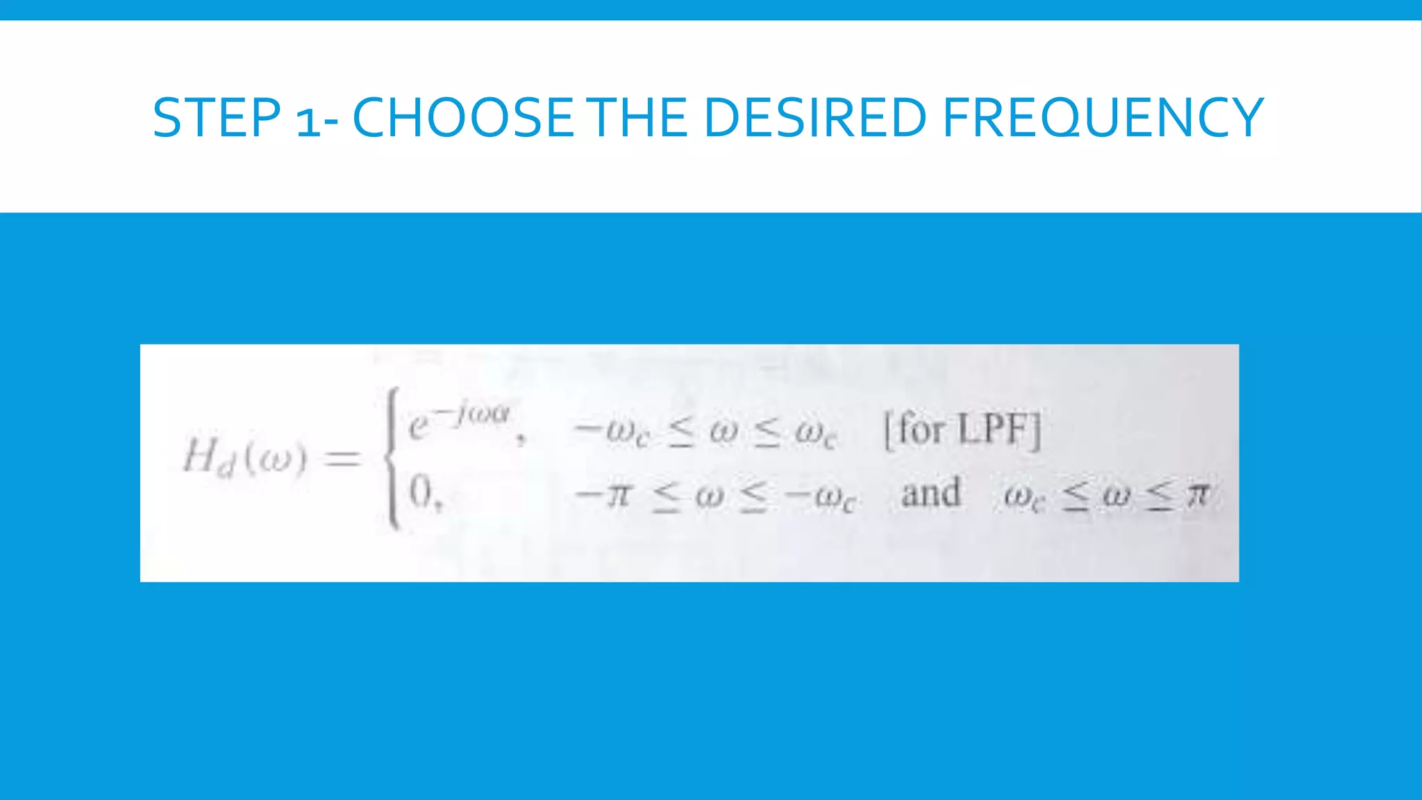 Windowing techniques of fir filter design | PPTX