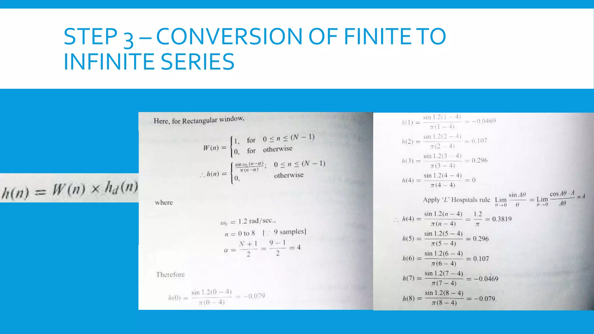 Windowing techniques of fir filter design | PPTX