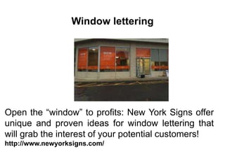 Window lettering | PPTX