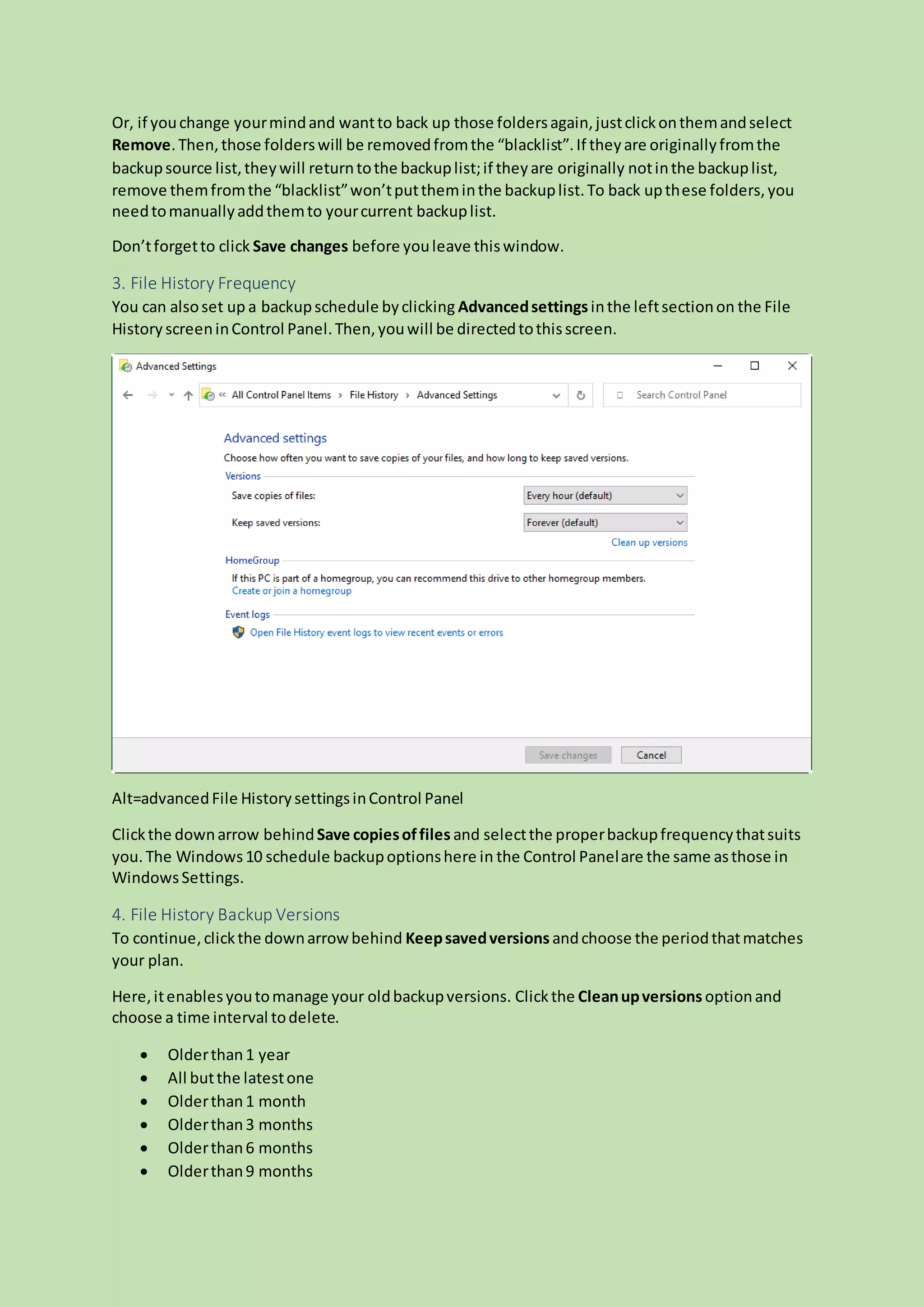 Windows 10 backup options | DOCX | Operating Systems | Computer Software and Applications