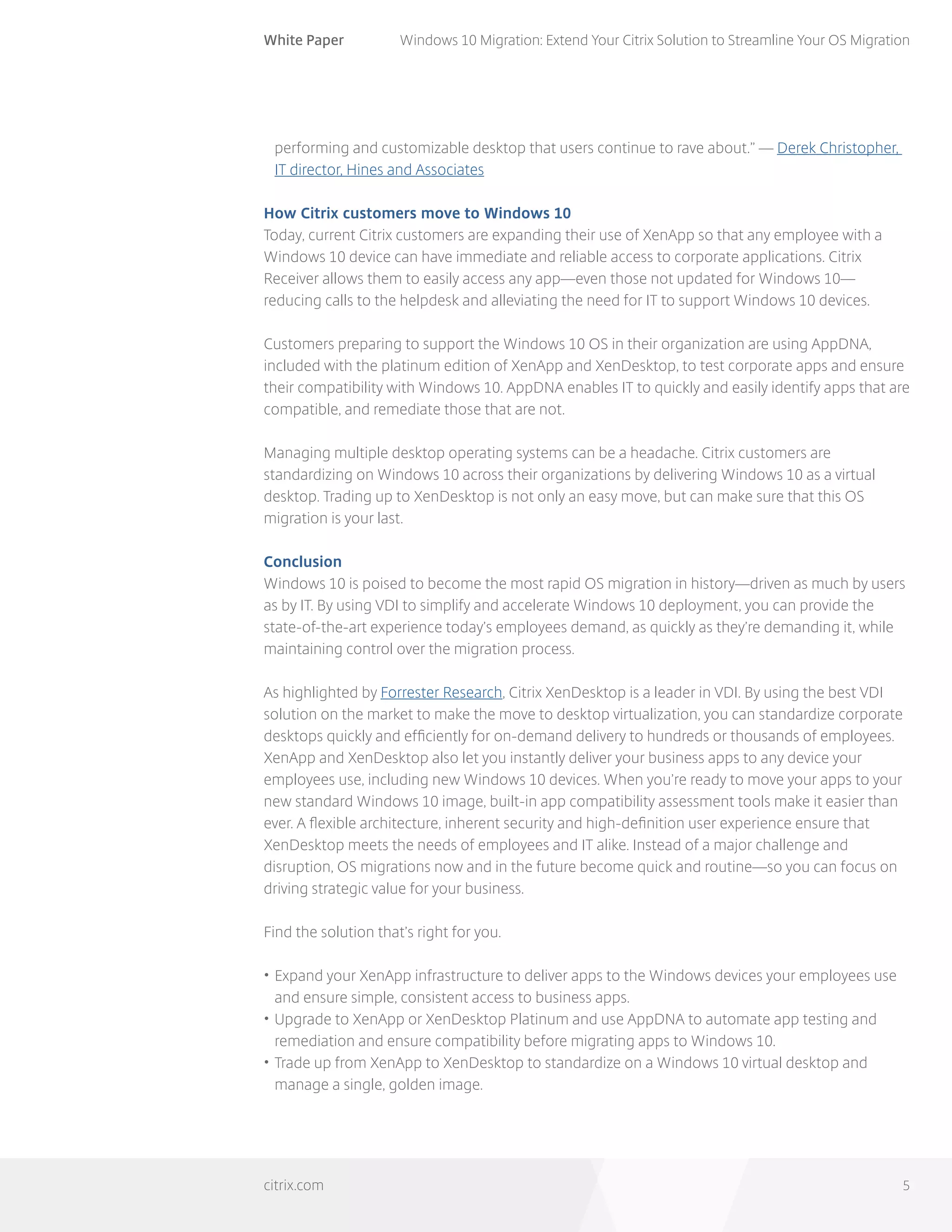 Windows 10 Migration: Extend Your Citrix Solution to Streamline Your OS ...