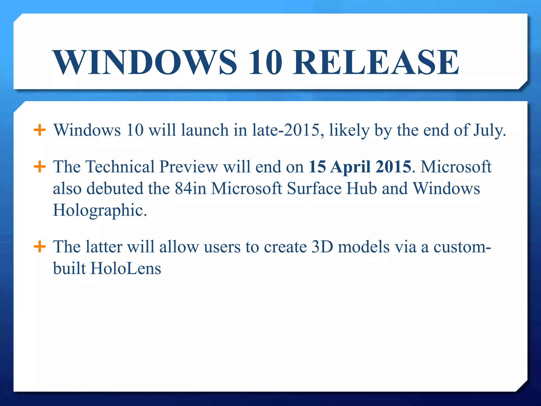 Windows 10-ppt | PPTX