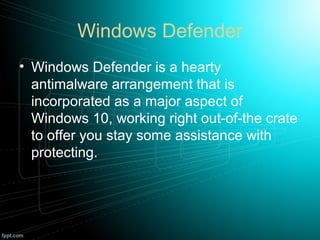 Windows 10 security | PPT