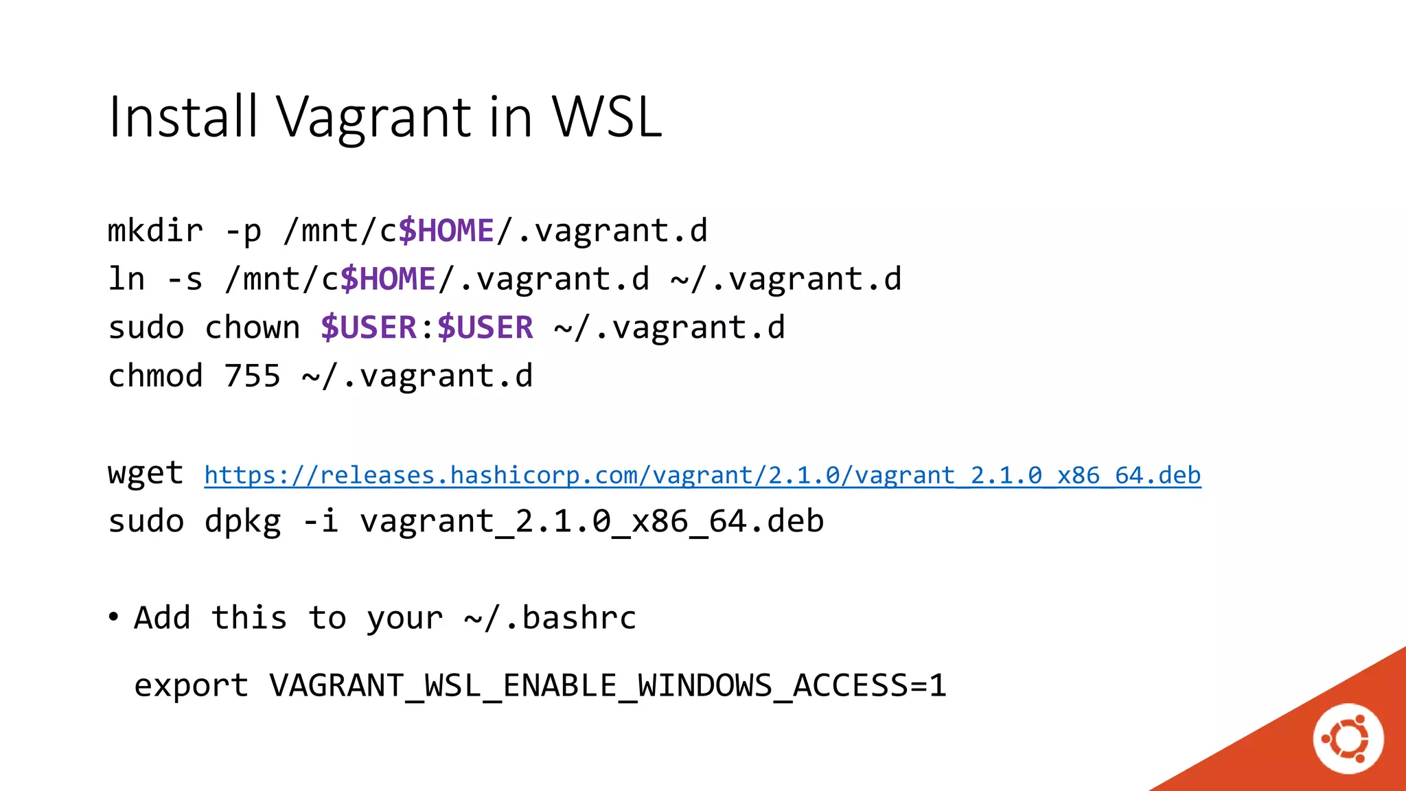 Setup a Dev environment that feels like $HOME on Windows 10 | PPTX