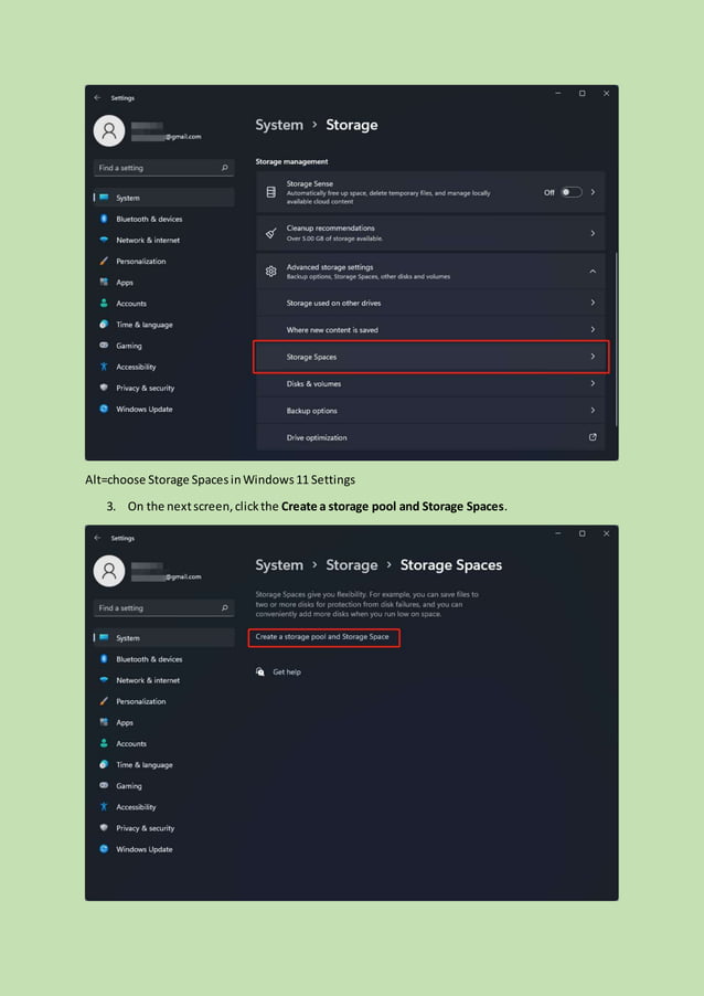 Windows 11 storage spaces | DOCX | Data Storage and Warehousing | Computing