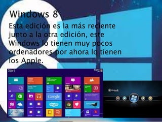 tipos de windows | PPTX | Computing | Technology & Computing