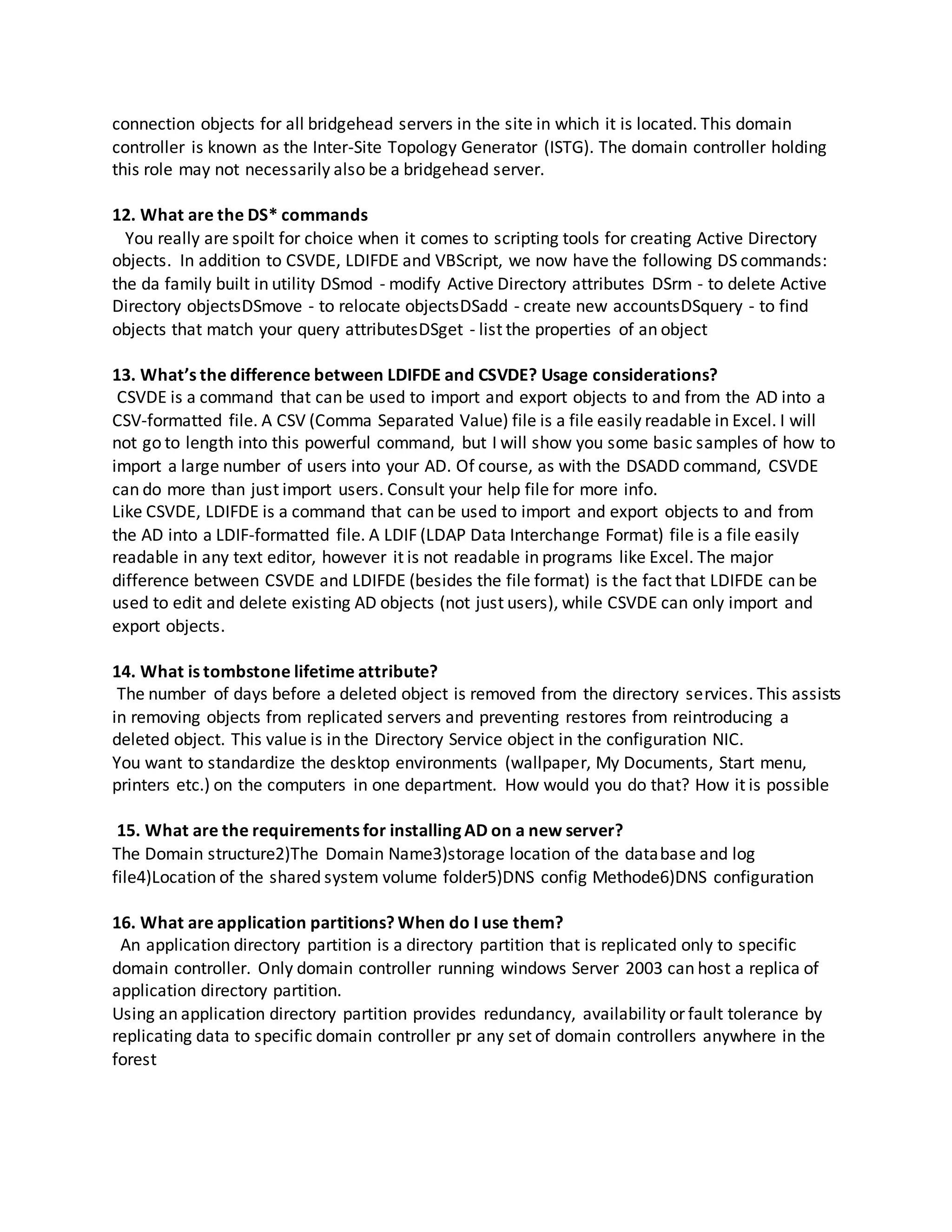 Windows server Interview question and answers | PDF