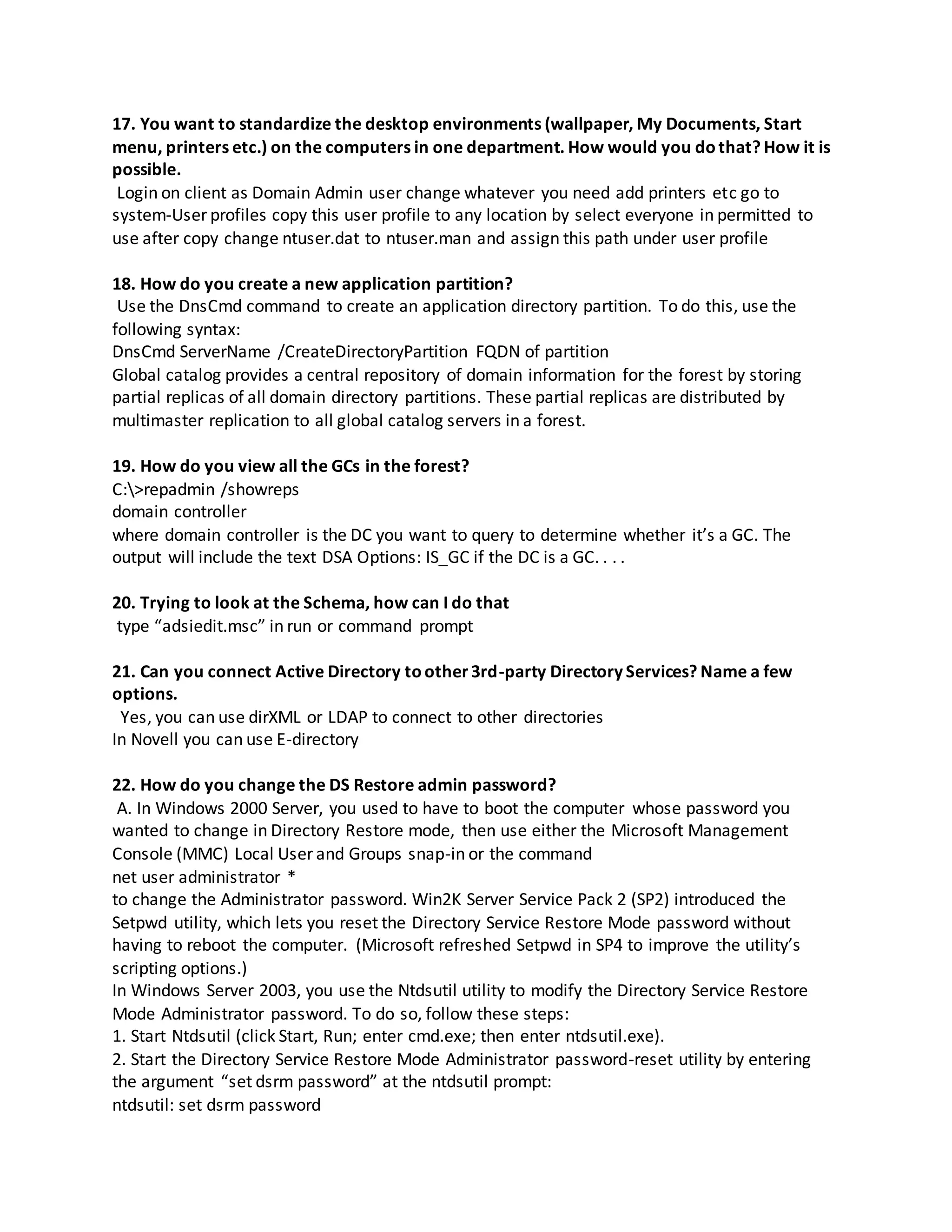 Windows server Interview question and answers | PDF