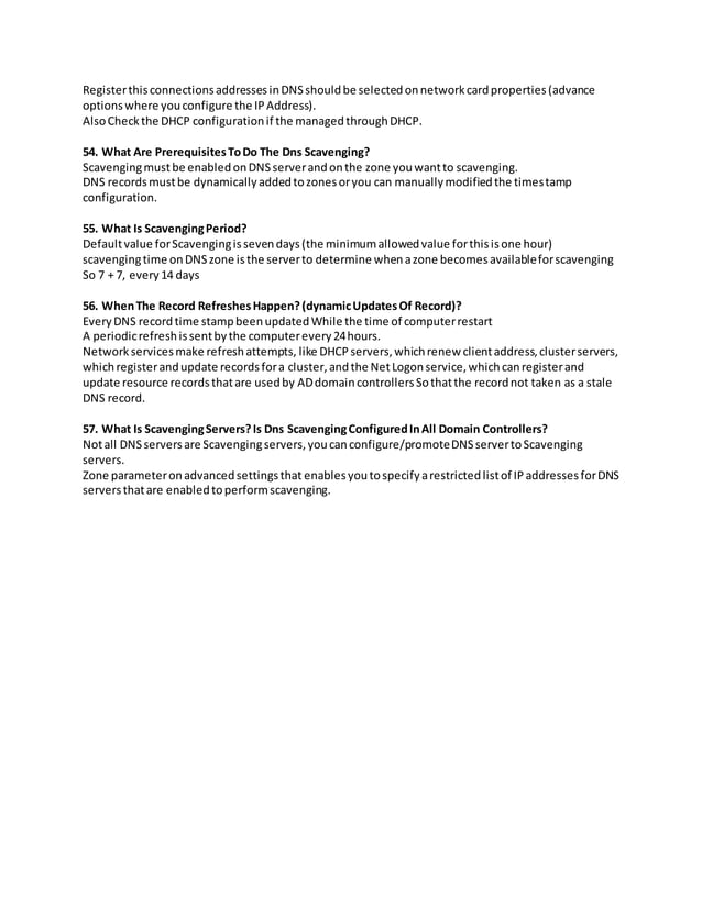 Windows server Interview question and answers | PDF