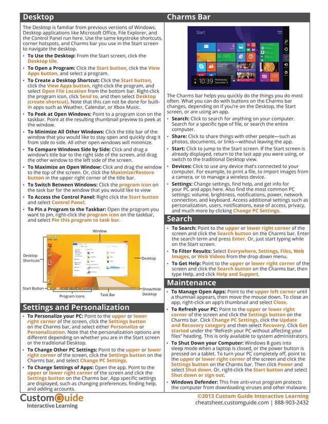 Windows 8-cheat-sheet | PDF