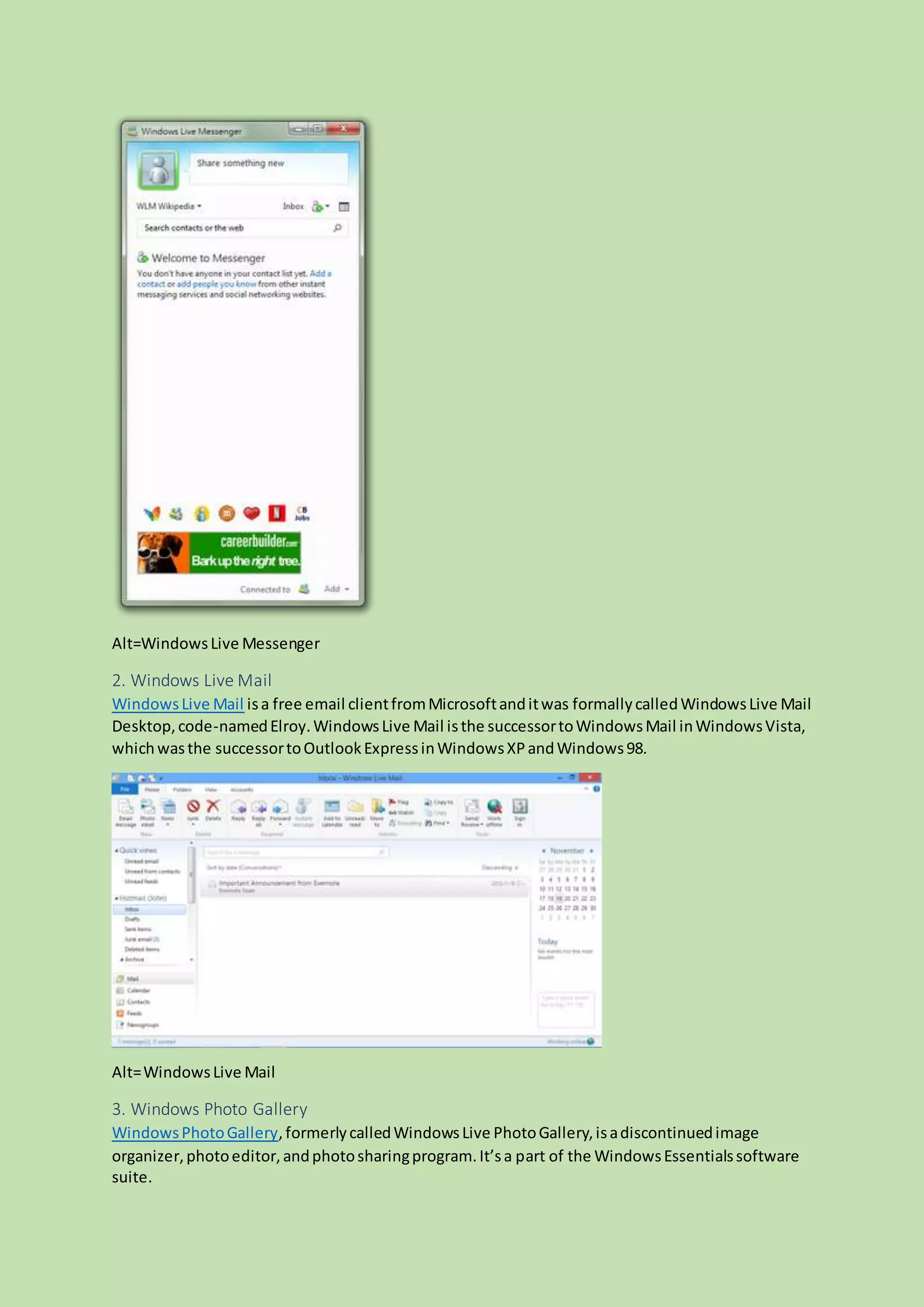 windows essentials | DOCX