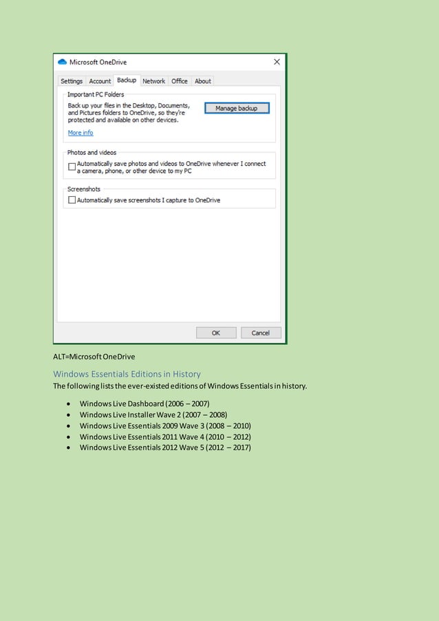 windows essentials | DOCX
