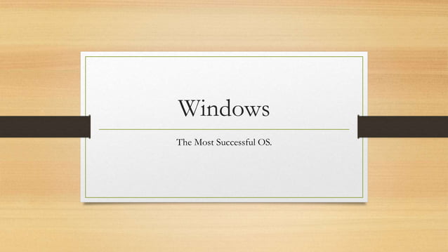 Windows History Part 1 | PPT