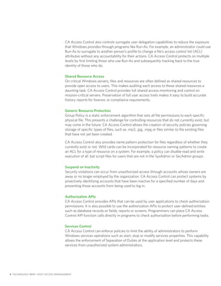 Windows Host Access Management with CA Access Control | PDF