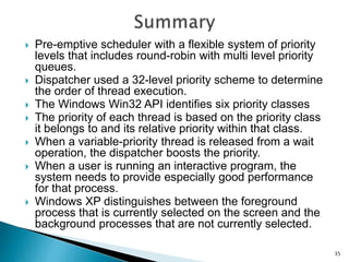Windows process-scheduling | PPTX