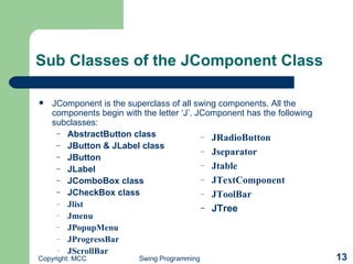Windows Programming with Swing | PPT
