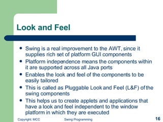 Windows Programming with Swing | PPT