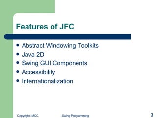 Windows Programming with Swing | PPT