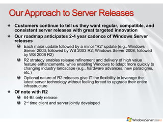 Windows Server 2008 R2 Overview | PPT