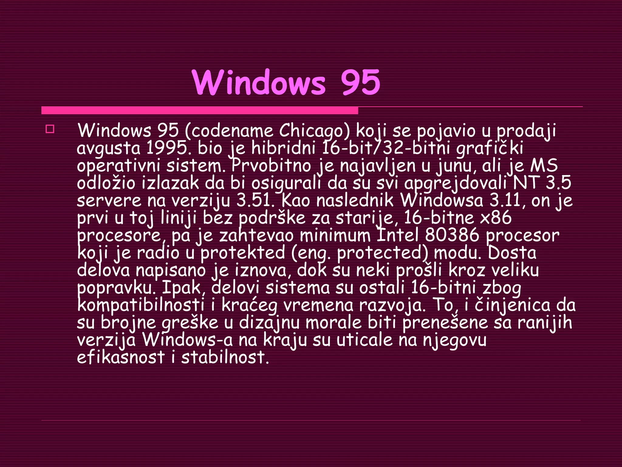 Windows - Sonja Osmanović - Nebojša Lazarević | PPT