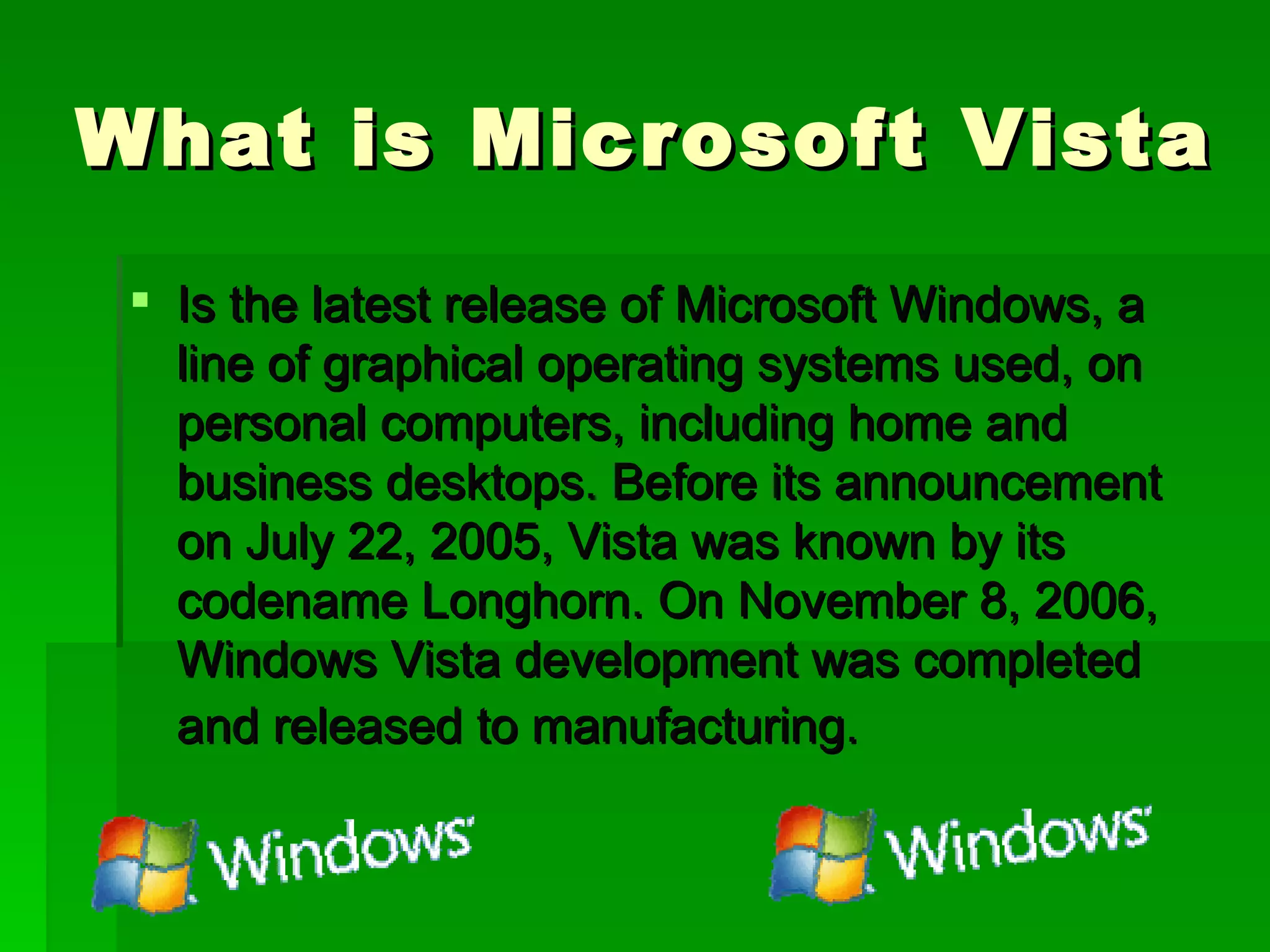 Windows Vista | PPT