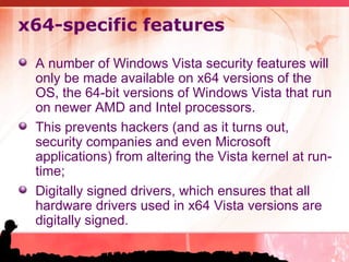 Windows Vista Security | PPT