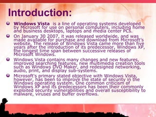 Windows Vista Security | PPT