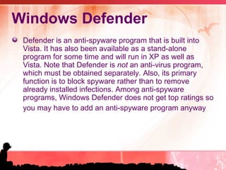 Windows Vista Security | PPT