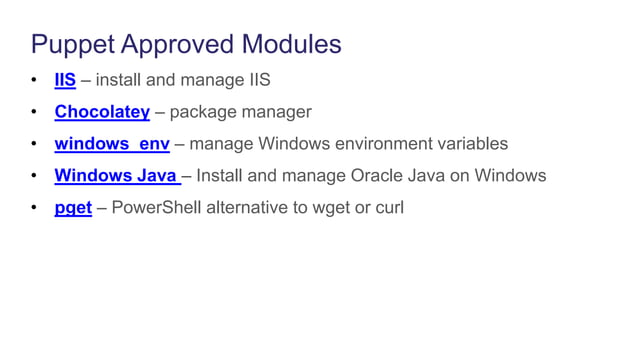 Deploying IIS and ASP.NET with Puppet | PPTX | Cloud Computing | Internet