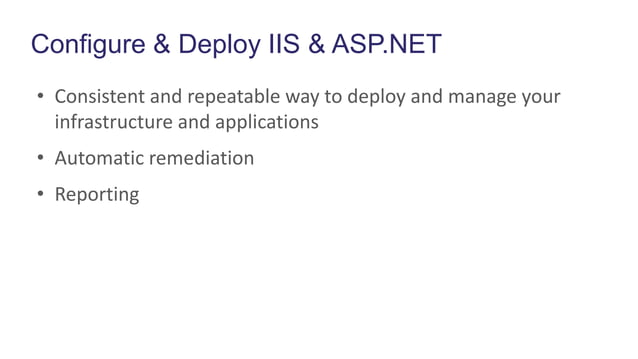 Deploying IIS and ASP.NET with Puppet | PPT
