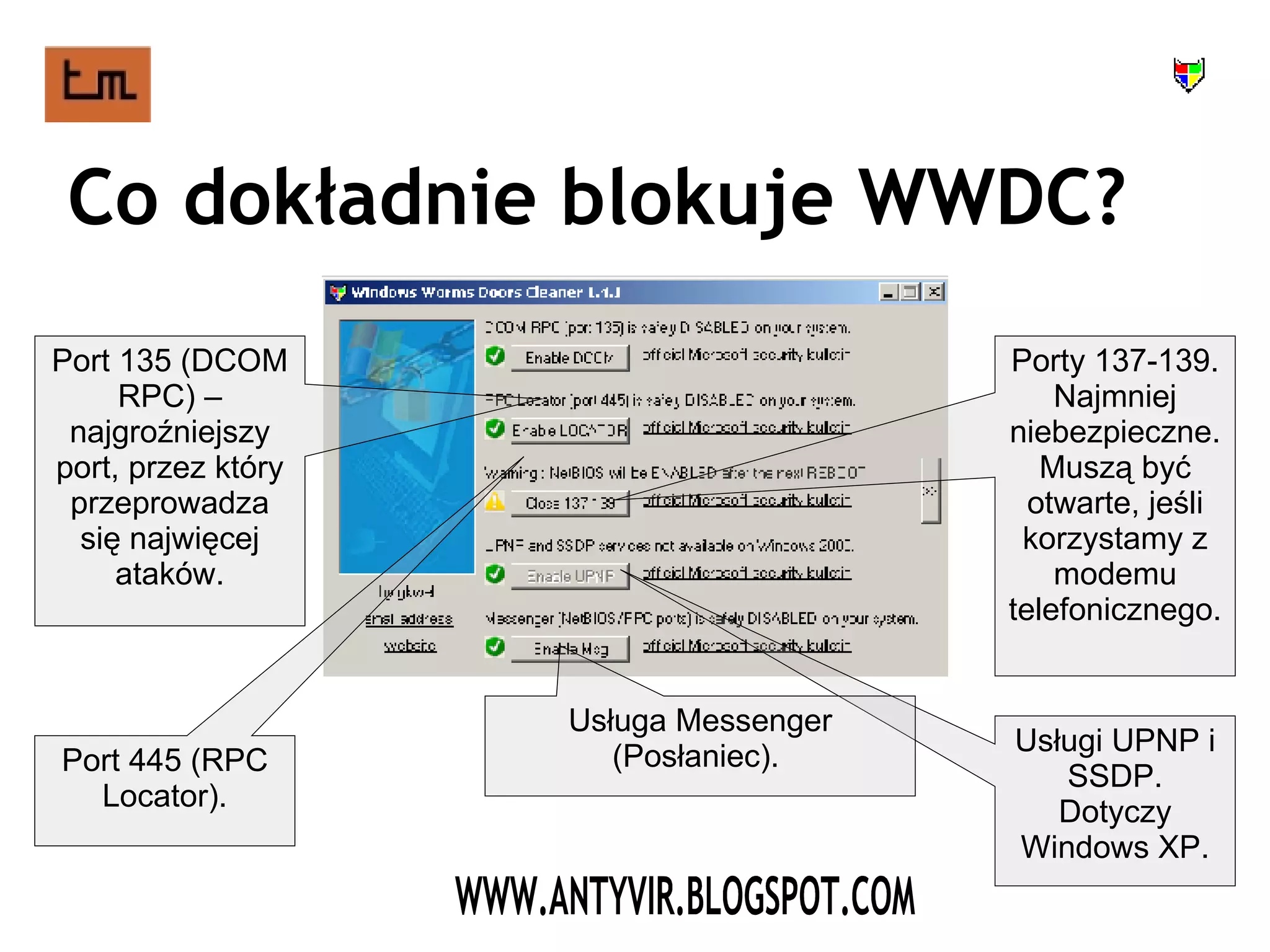 Windows Worms Doors Cleaner - Prezentacja | PPT