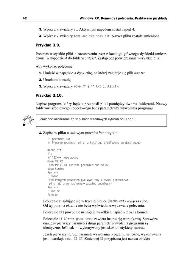 Windows XP. Komendy i polecenia. Praktyczne przykłady | PDF