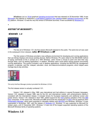 Windows 1.O(WORD) | DOC