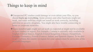 An introduction to Windows 10 | PPTX