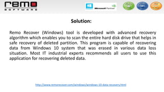 Windows 10 Data Recovery | PPT