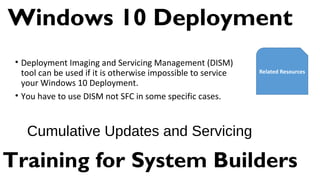 Windows 10 deployment training for system builders | PPT