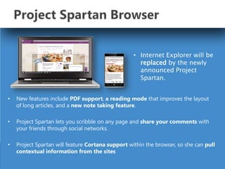Windows 10 features | PPTX | Operating Systems | Computer Software and ...