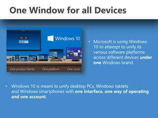 Windows 10 features | PPTX
