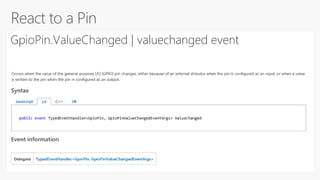 Windows 10 ioT core and the Raspberry Pi 2 | PPT