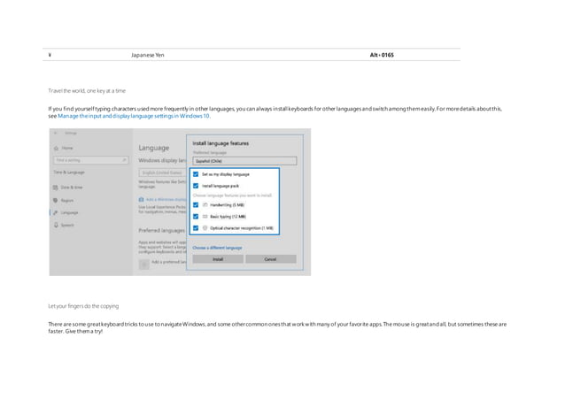 Windows 10 keyboard tips and tricks | PPT