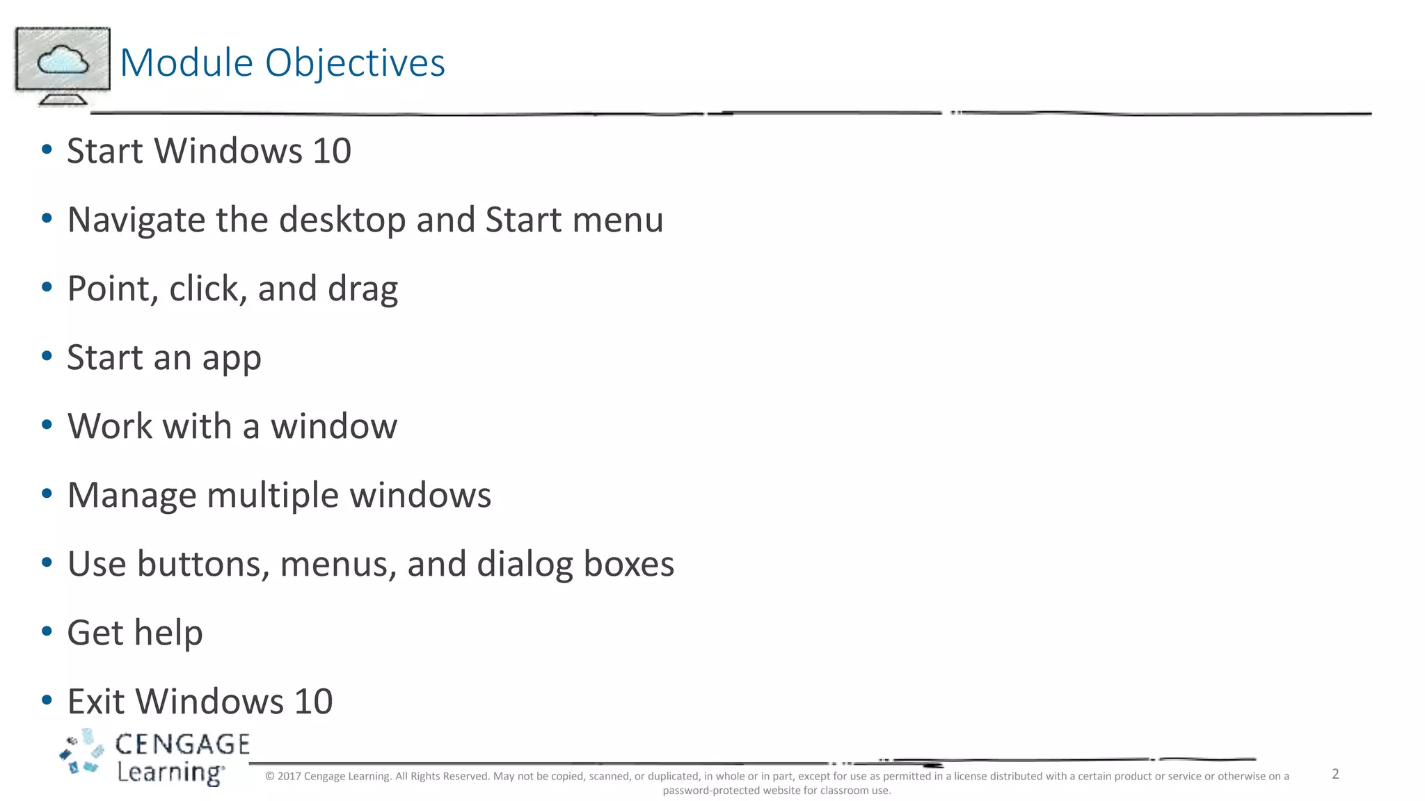Windows 10 module 1 ppt presentation | PPTX