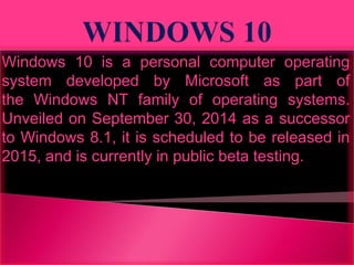 Windows 10 ppt | PPT