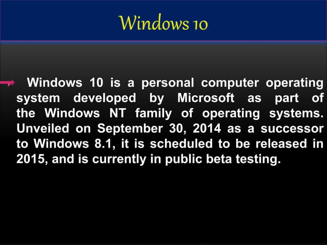 Windows 10 ppt | PPT