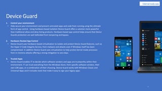 Windows 10: Security Focus (part II) | PPT
