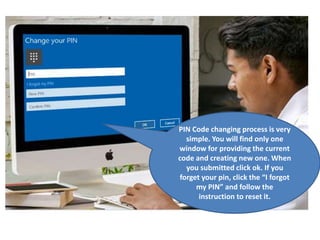 Windows 10: Set password and pin code for your account | PPTX ...