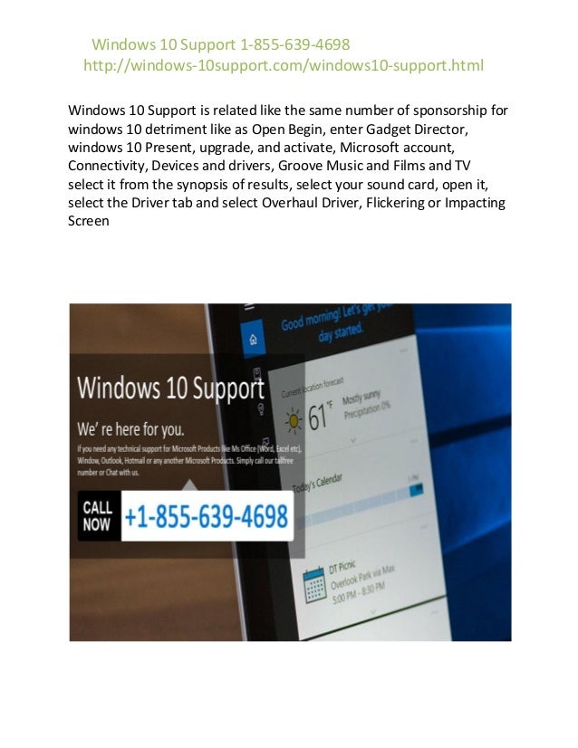 Windows 10 support 1 855-639-4698