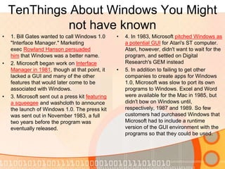 Windows 1.0 The Beginning Of A New Era | PPTX