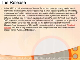 Windows 1.0 The Beginning Of A New Era | PPTX | Computing | Technology ...